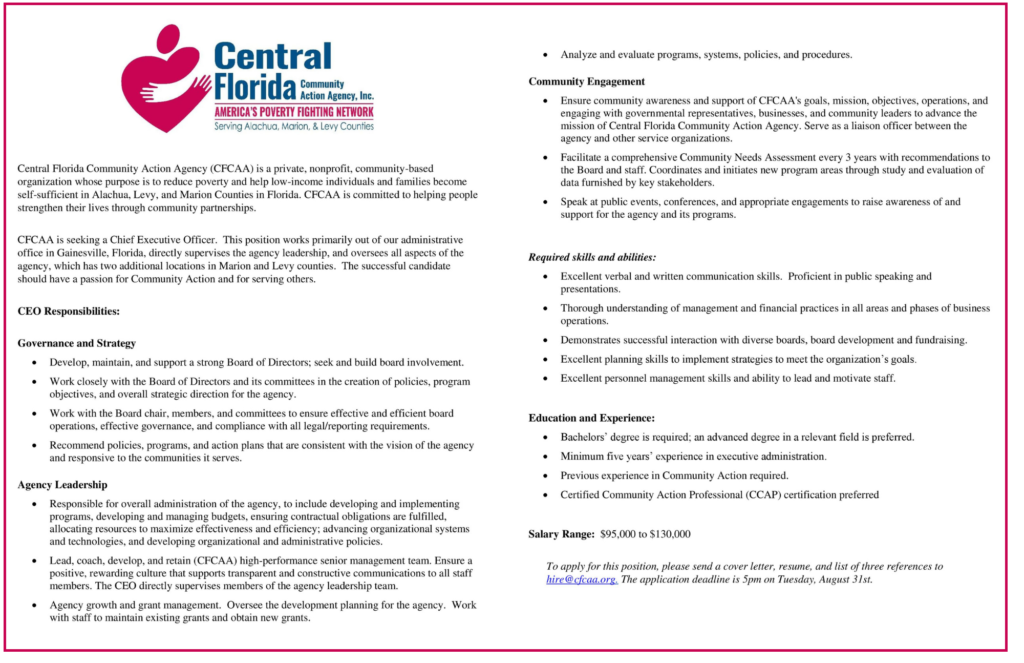 Central Florida Community Action Agency, Inc.