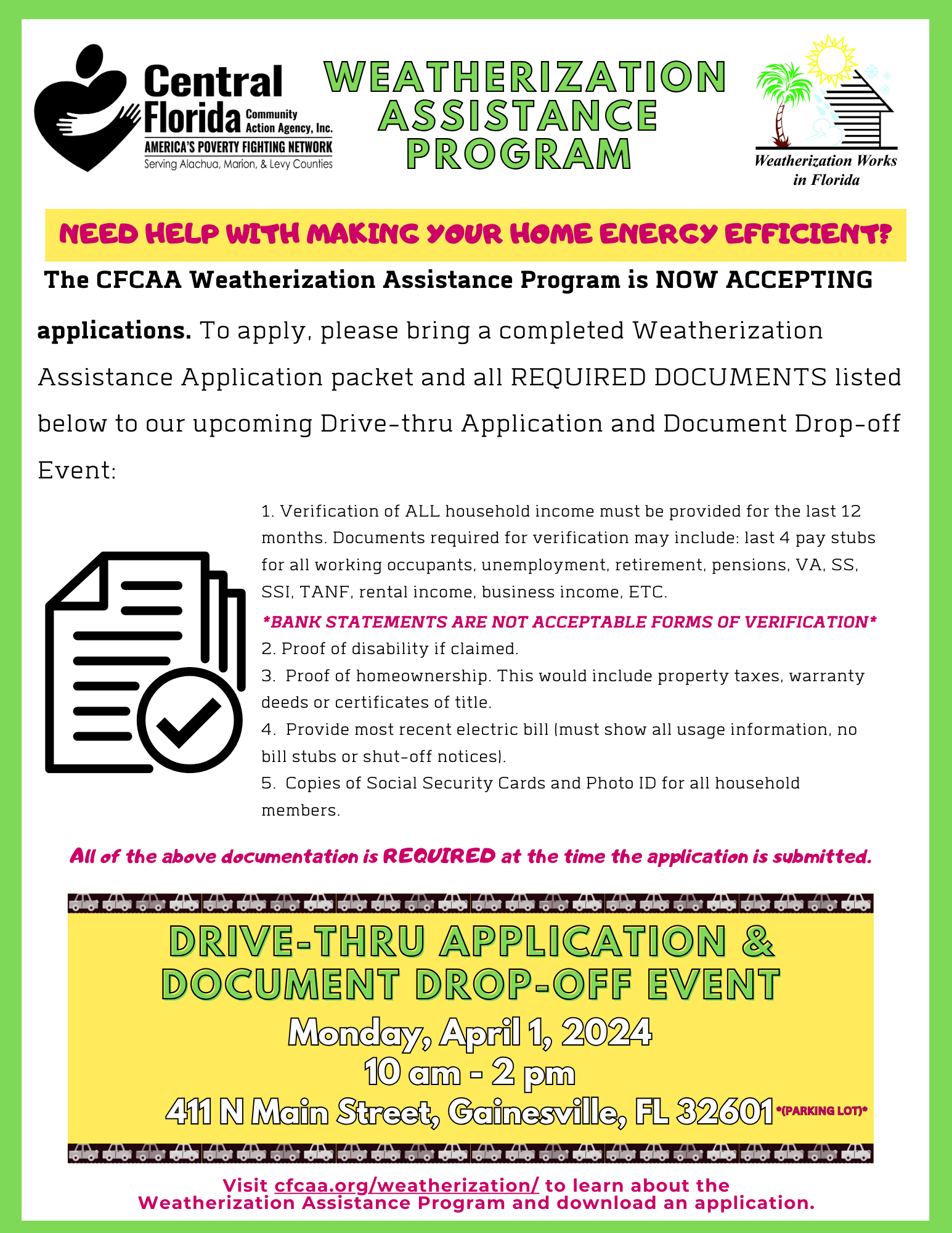 Weatherization Assistance Program Central Florida Community Action Agency Inc